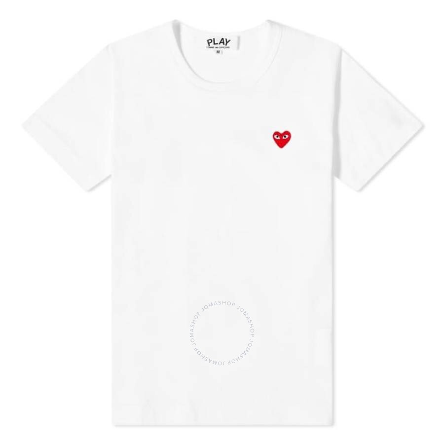 Cdg Play White Cotton Jersey Red Heart T-Shirt, Size Medium P1T303 ...