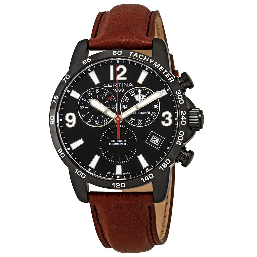 Certina DS Podium Chronograph Black Dial Men's Watch C034.654.36.057.00 ...
