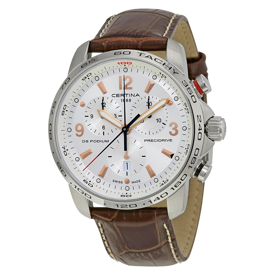 Certina DS Podium Chronograph Silver Dial Men's Watch C001.647.16.037 ...