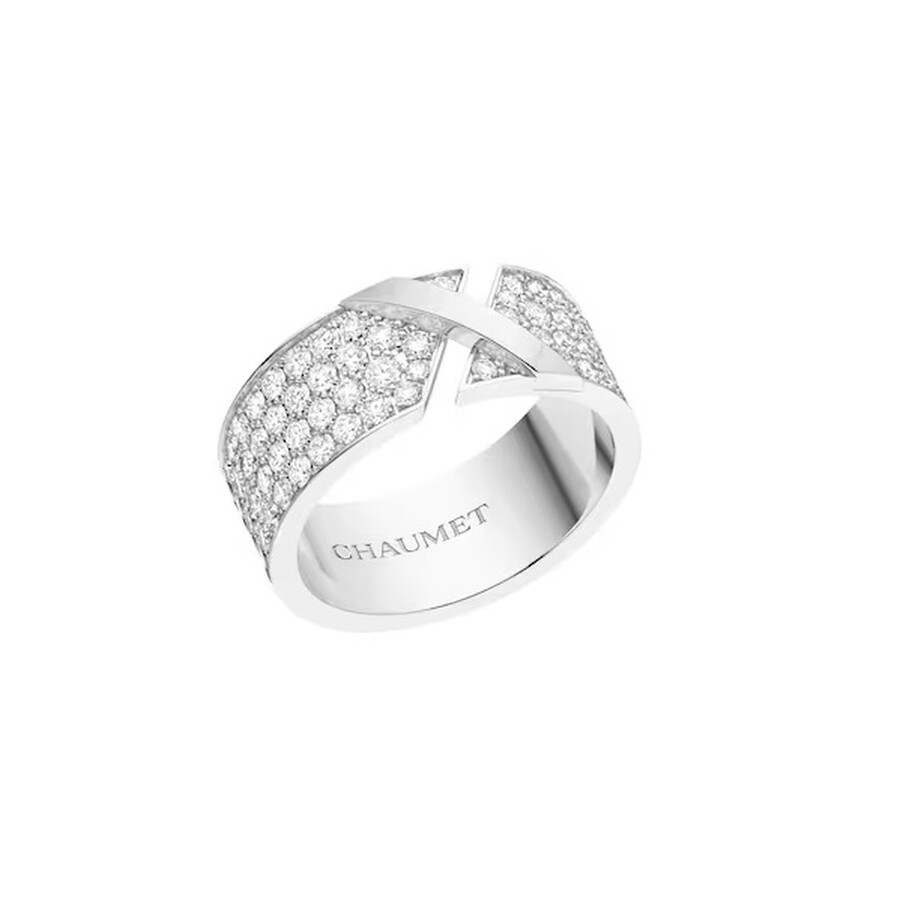 Chaumet 18k White Gold Liens Evidence Diamond Ring, Size 50 085198 ...