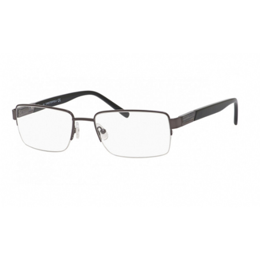 Chesterfield Men's Gunmetal Rectangular Eyeglass Frames 43XL0EZ70055 ...