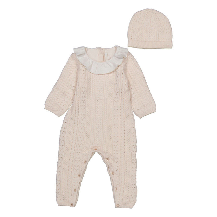 Chloe Baby Salmon Broderie Anglaise Babygrow Gift Set, Size 6M C98269 ...