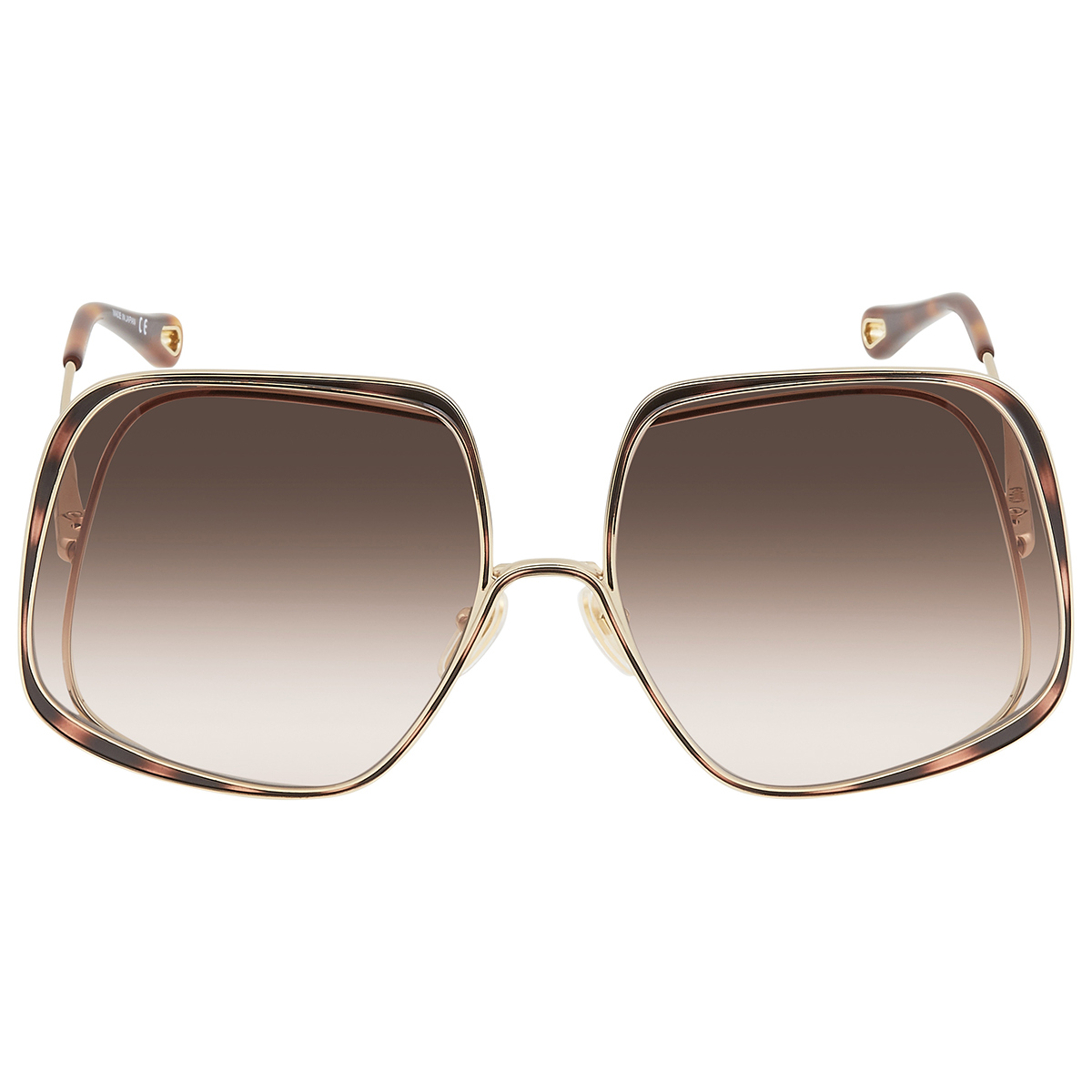 Chloé Brown Gradient Oversized Ladies Sunglasses CH0035S 002 62 ...