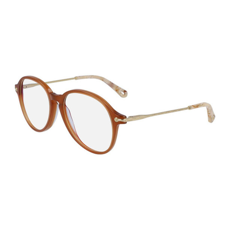 Chloé Ladies Beige Round Eyeglass Frames CE273720854 886895386708 ...