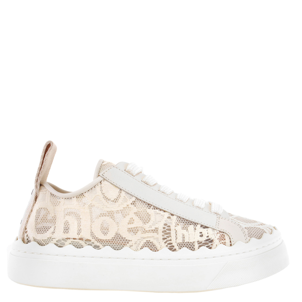 Chloé Lauren Lace Detail Sneakers, Brand Size 35 (US Size 5 ...