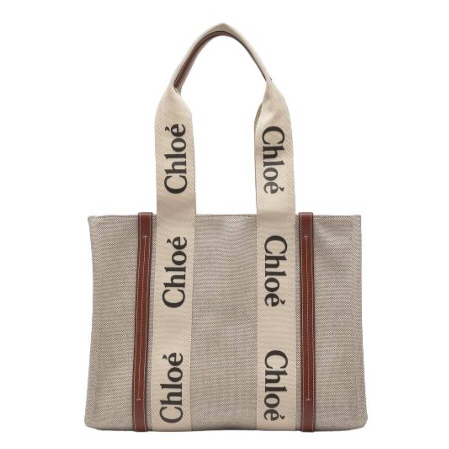 Chloé Chloe Medium Woody Tote Bag In Brown/white | ModeSens