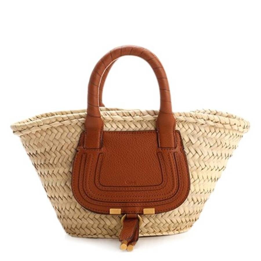 Chloé Raffia Small Marcie Basket Bag CHC22SS732G5825M 7613386139900 ...