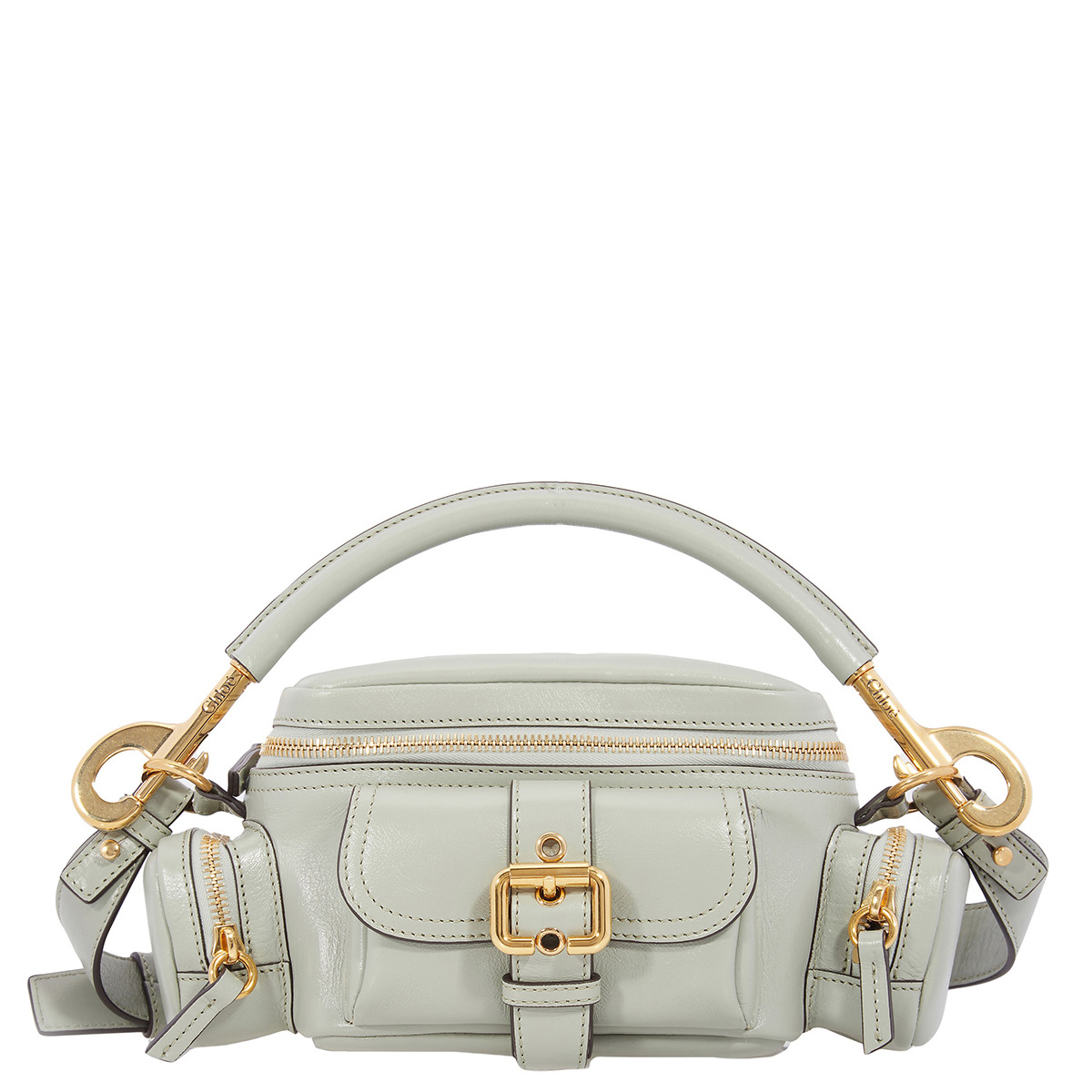 Chloé Small Camera Bag In Shiny Leather CHC24AS534N83-SEA GRASS ...
