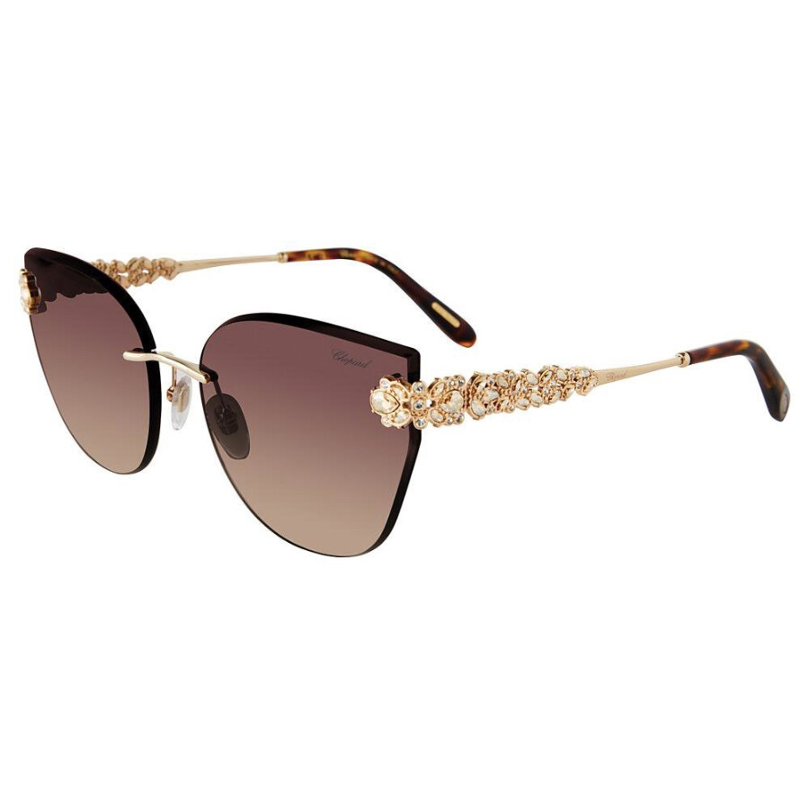 Chopard Brown Cat Eye Ladies Sunglasses SCHL05S 300K 59 190605502341 - Sunglasses - Jomashop