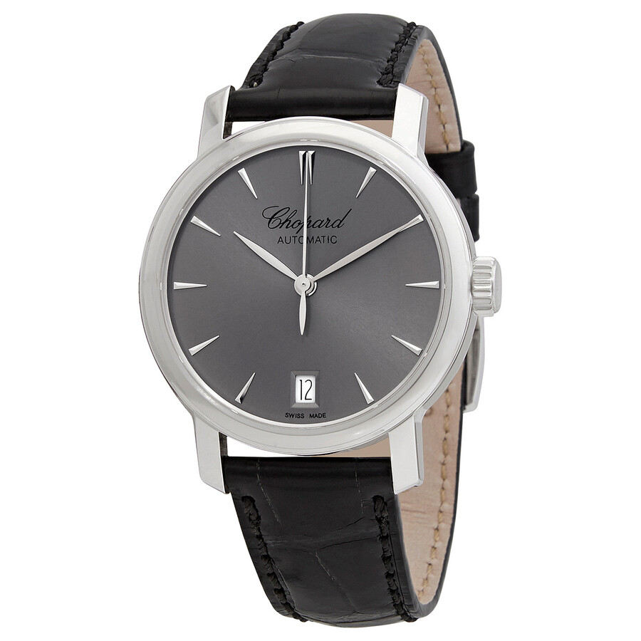 Chopard Classic Automatic Grey Dial 18kt White Gold Ladies Watch 124200 ...