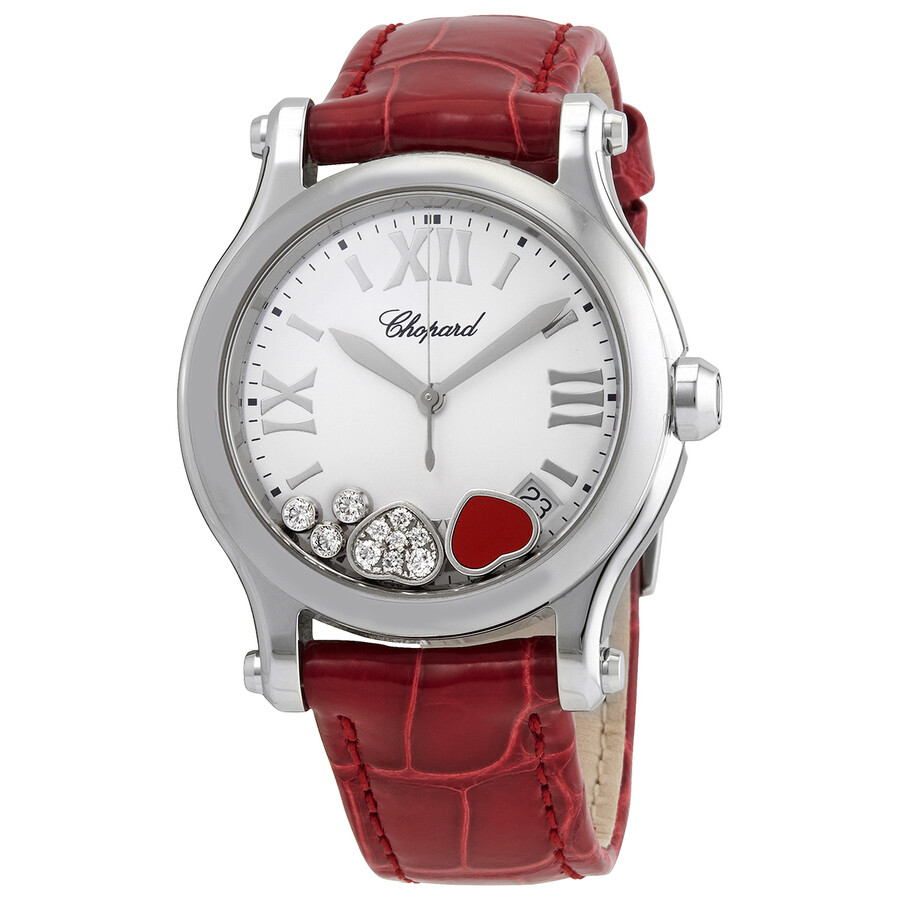 Chopard Happy Hearts Quartz White Dial Ladies Watch 278582-3005 ...