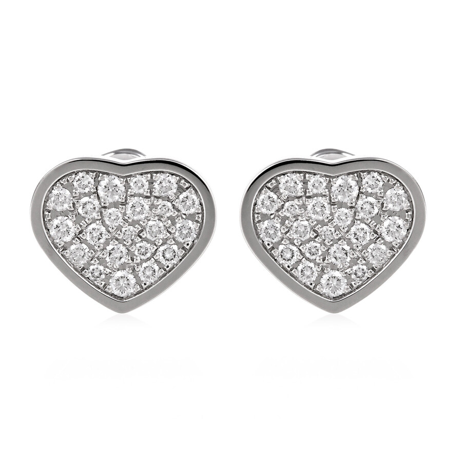 Chopard Happy Hearts White Gold Diamonds Earrings 839482-1901 - Jewelry - Jomashop
