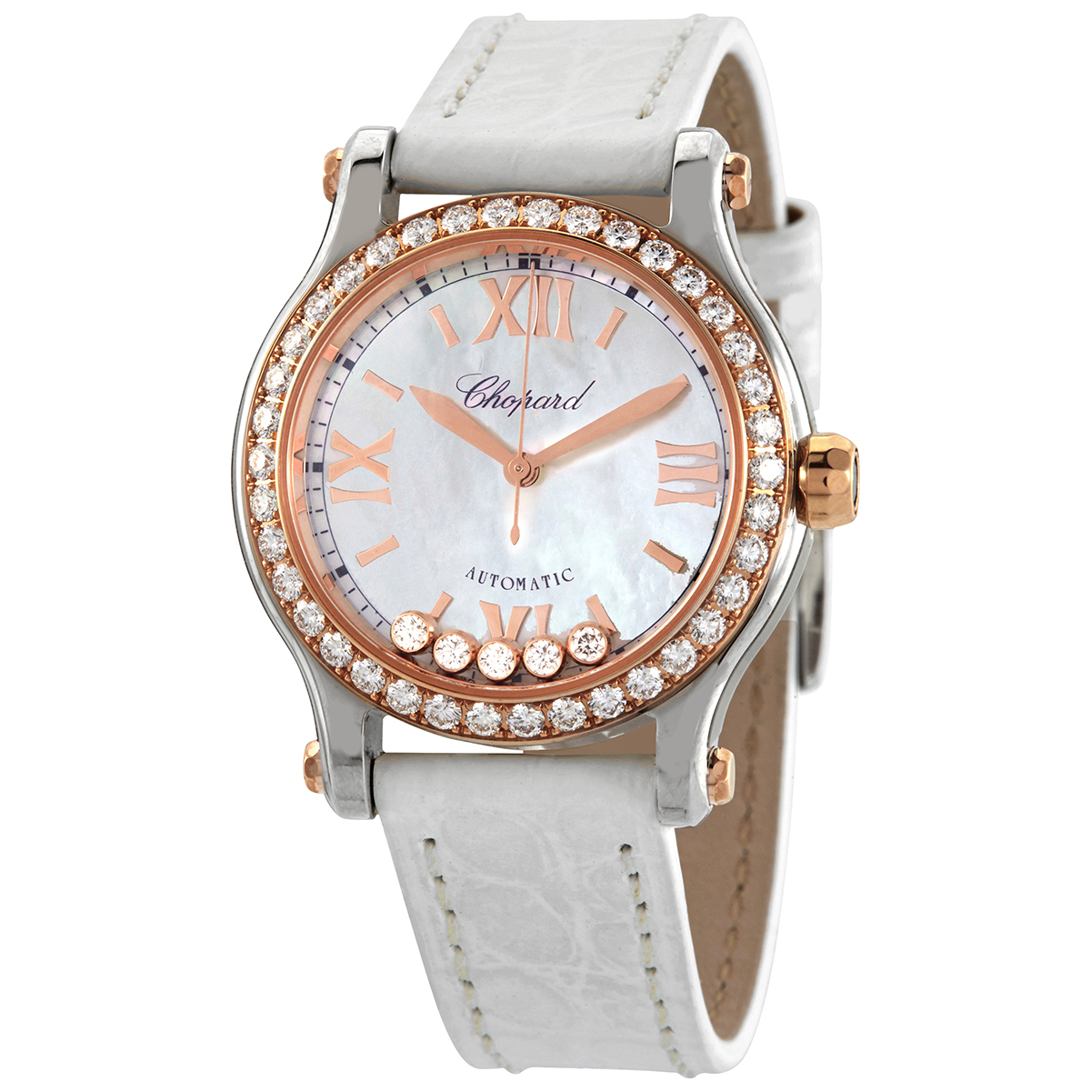 Chopard Happy Sport Automatic Diamond Ladies Watch 278573-6020 ...