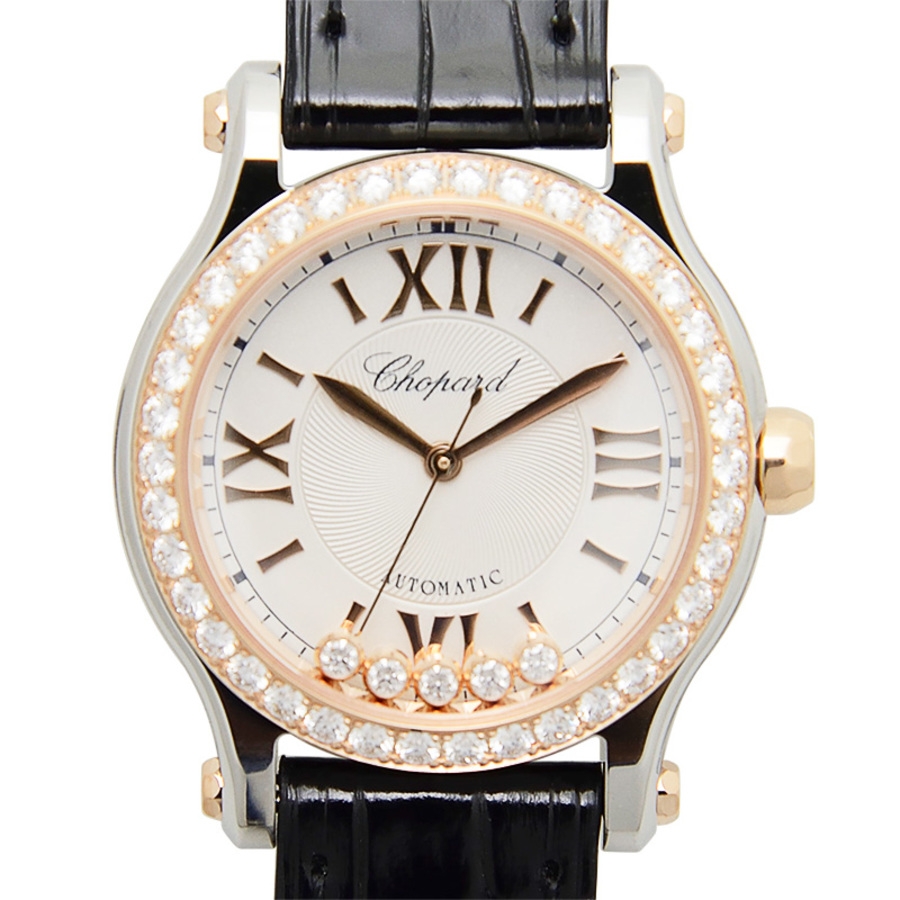 Chopard Happy Sport Automatic Diamond White Dial Ladies Watch 278573 ...