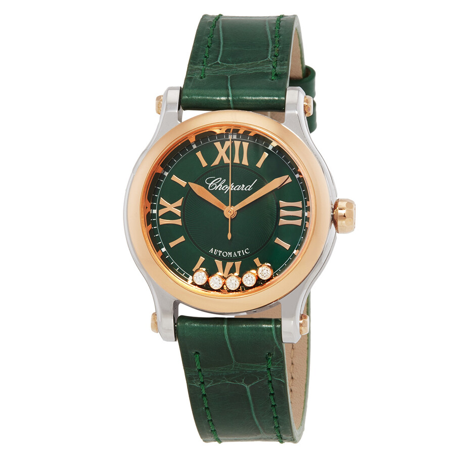 Chopard Happy Sport Automatic Green Dial Ladies Watch 278573-6032 ...
