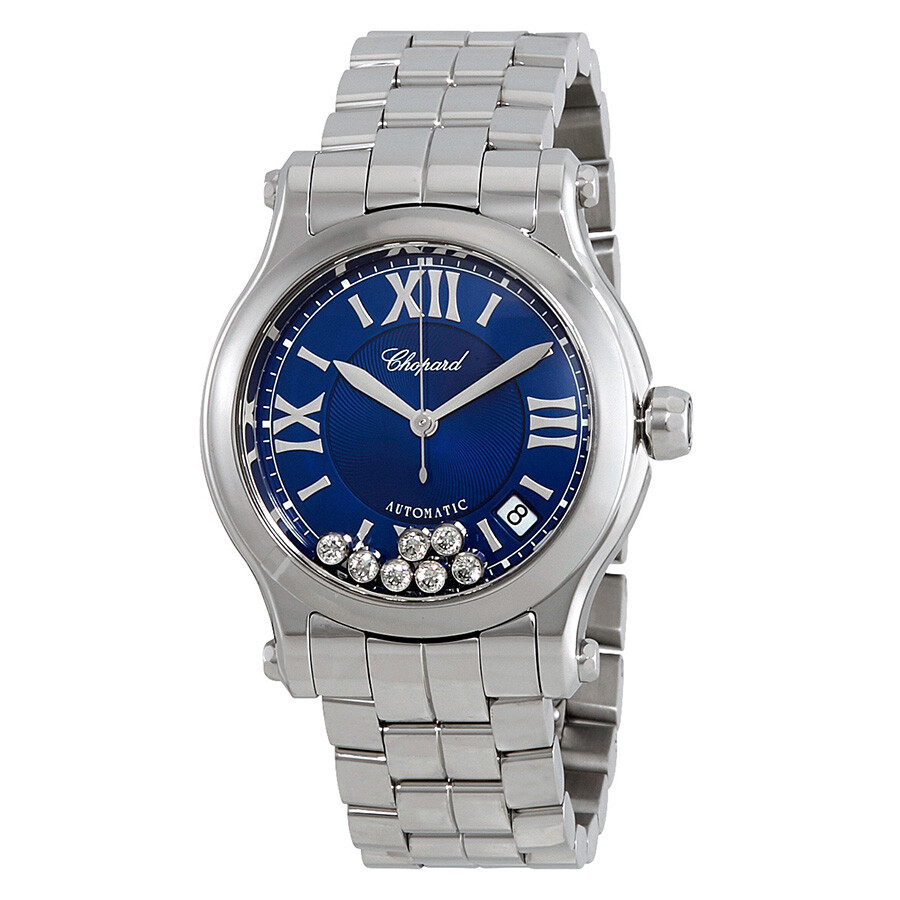 Chopard Happy Sport Blue Dial Automatic Ladies Watch 278559-3009 ...