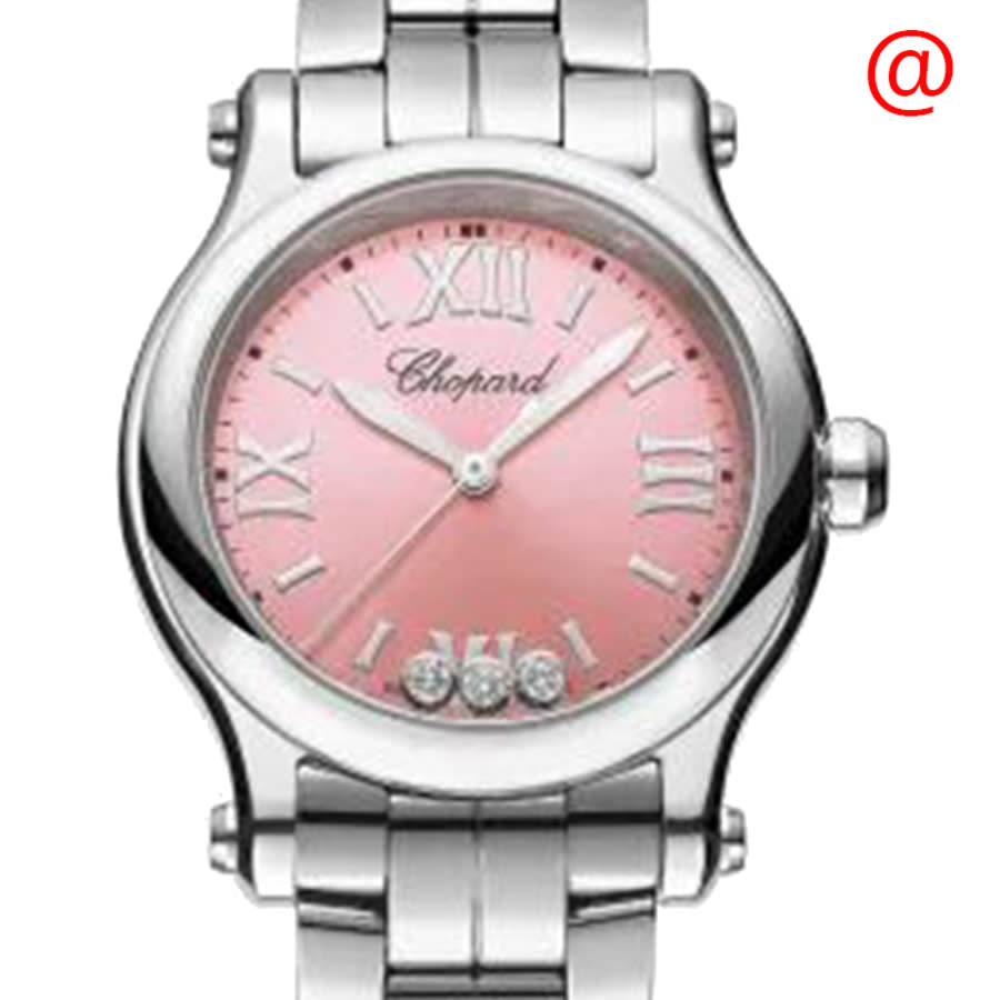 Chopard Happy Sport Quartz Pink Dial Ladies Watch 278590-3012 - Watches ...