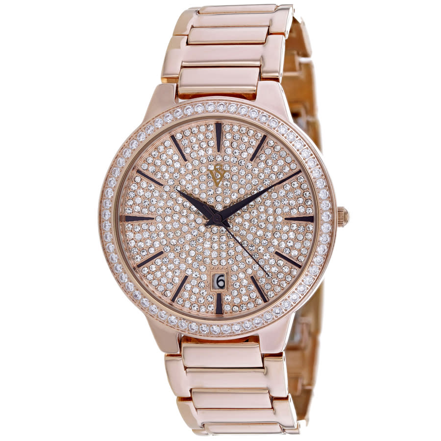 Christian Van Sant Alessia Quartz Rose Gold Dial Ladies Watch CV0294A ...