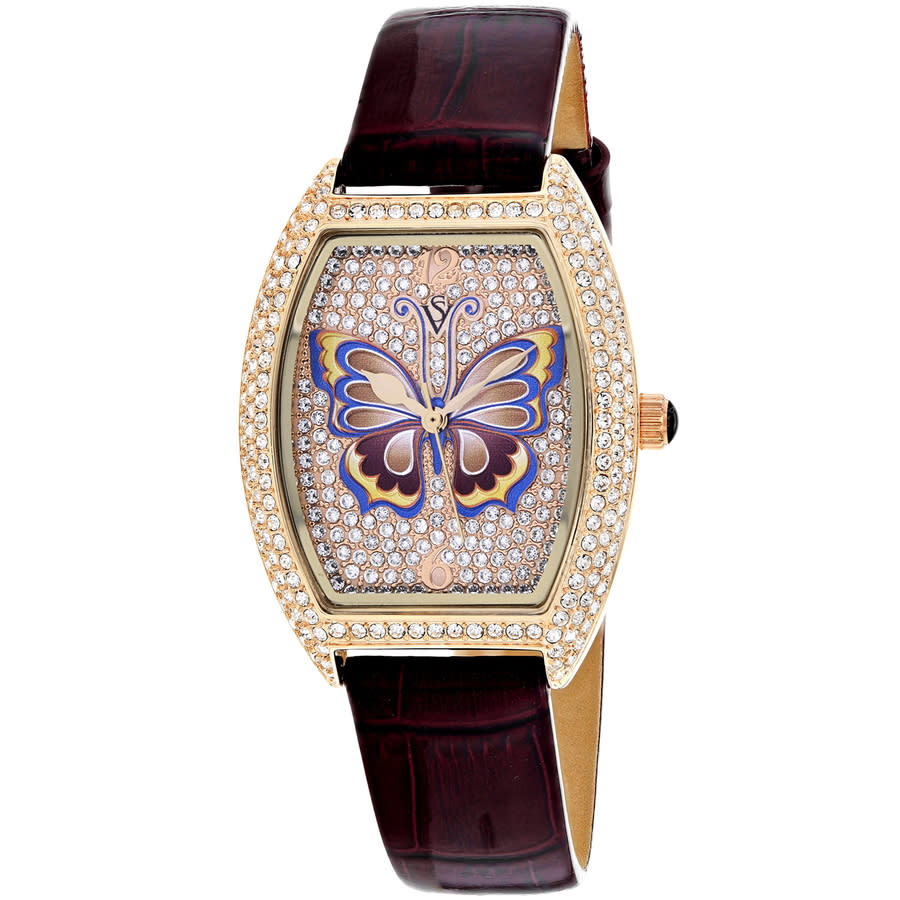 Christian Van Sant Papillon Quartz Gold Dial Ladies Watch CV4874P ...