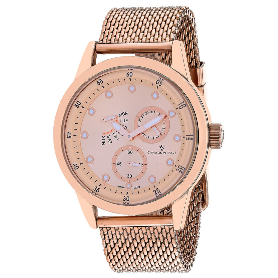Christian Van Sant Rio Quartz Rose Gold Dial Men's Watch CV8719 ...