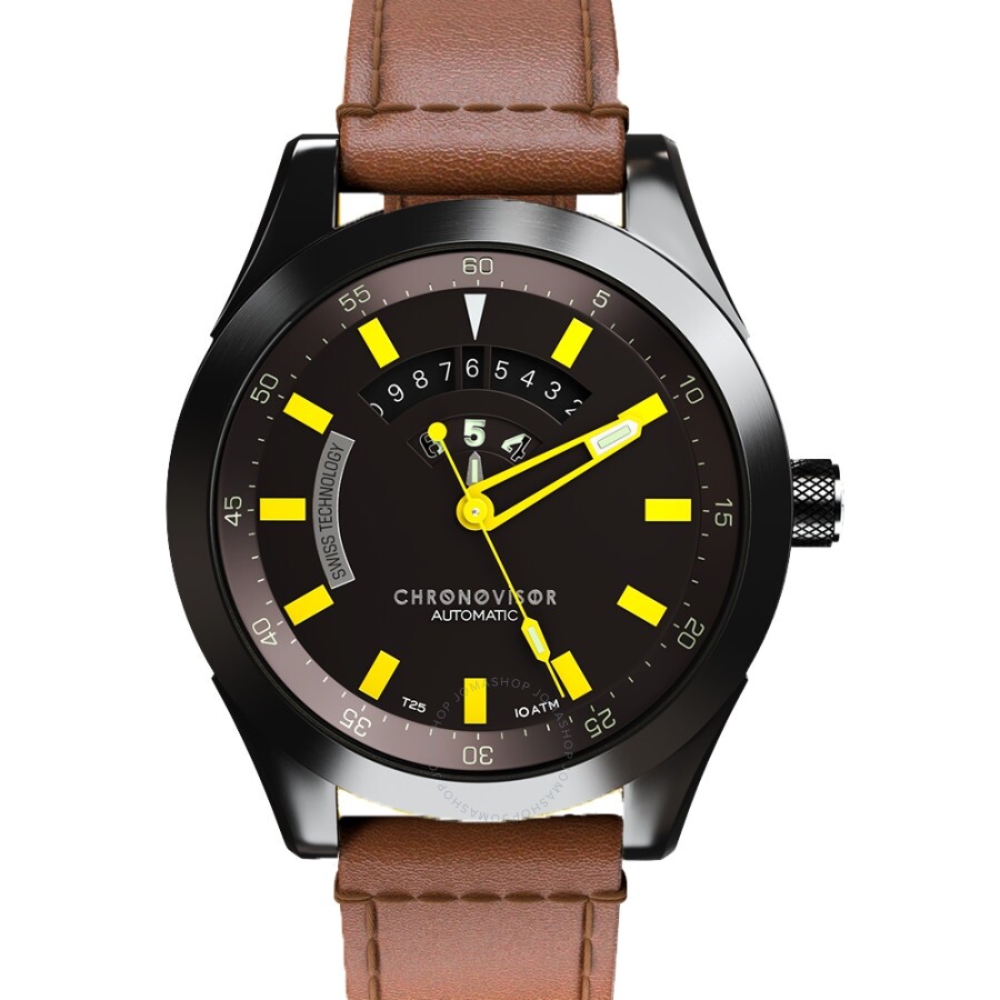 Chronovisor Genesis Automatic Black Dial Men's Watch CVNM7104-L-YE ...