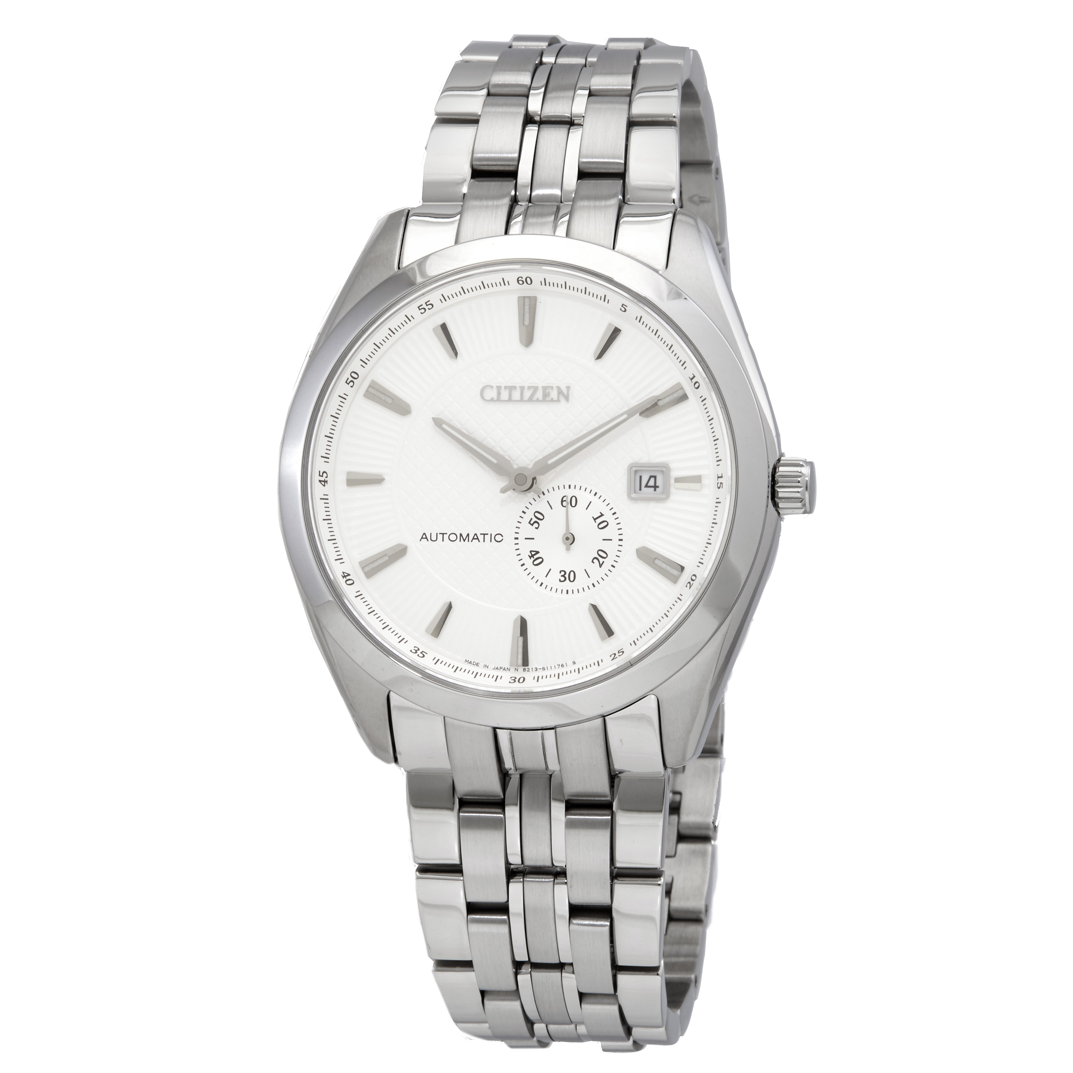 Citizen Automatic White Dial Stainless Steel Men's Watch NJ0030-58A ...