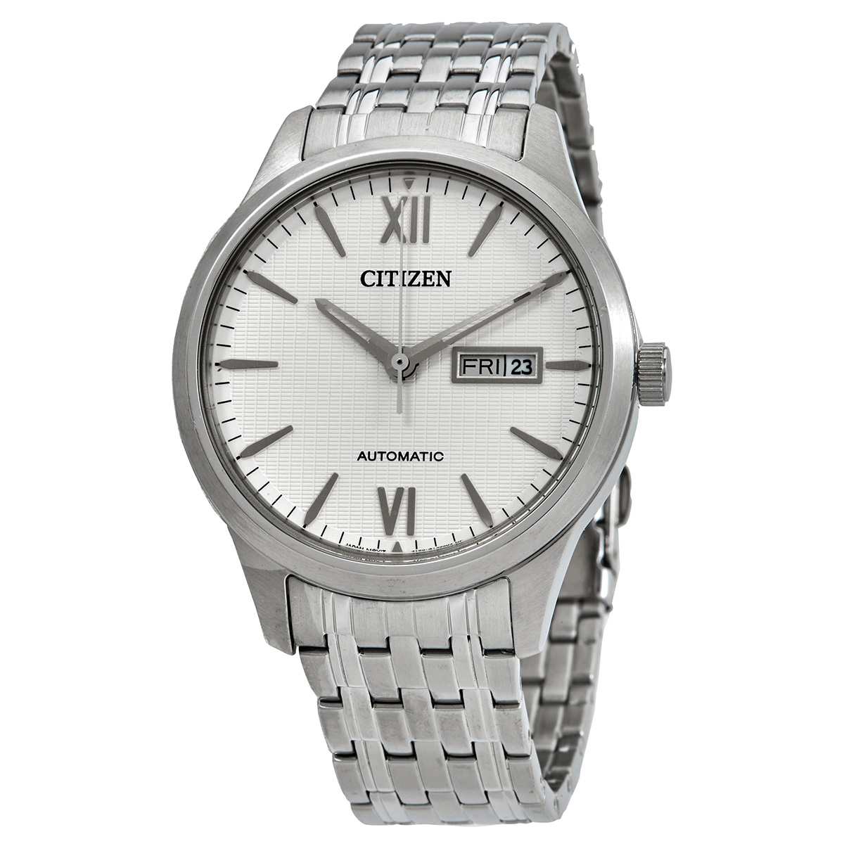 Citizen Automatic White Dial Stainless Steel Men's Watch NP4070-53A ...