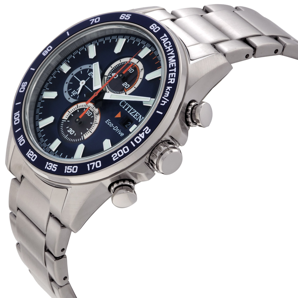 Citizen Brycen Eco-Drive Chronograph Blue Dial Men's Watch CA0781-50L ...