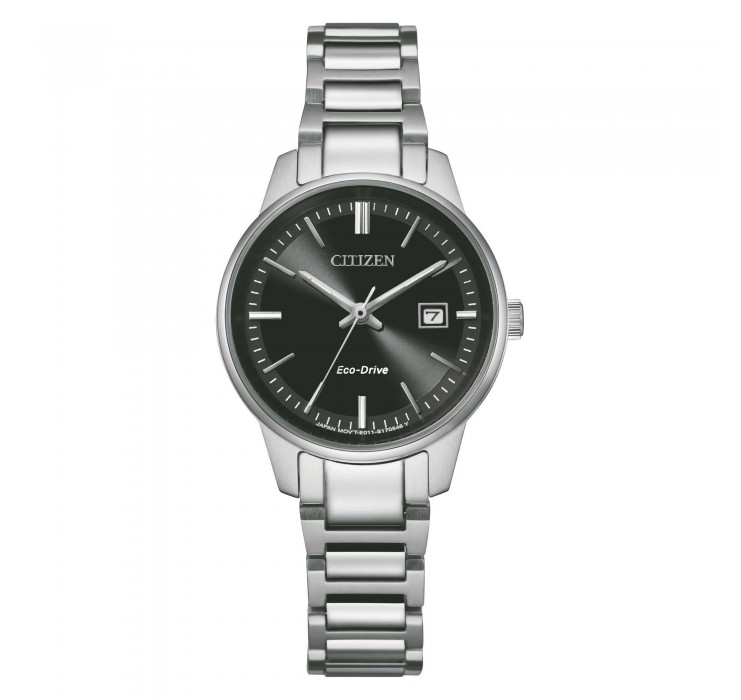 Citizen Eco-Drive Black Dial Stainless Steel Ladies Watch EW2591-82E ...
