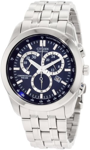 Citizen Eco-Drive Blue Dial Stainless Steel Men's Watch AT1180-56L ...