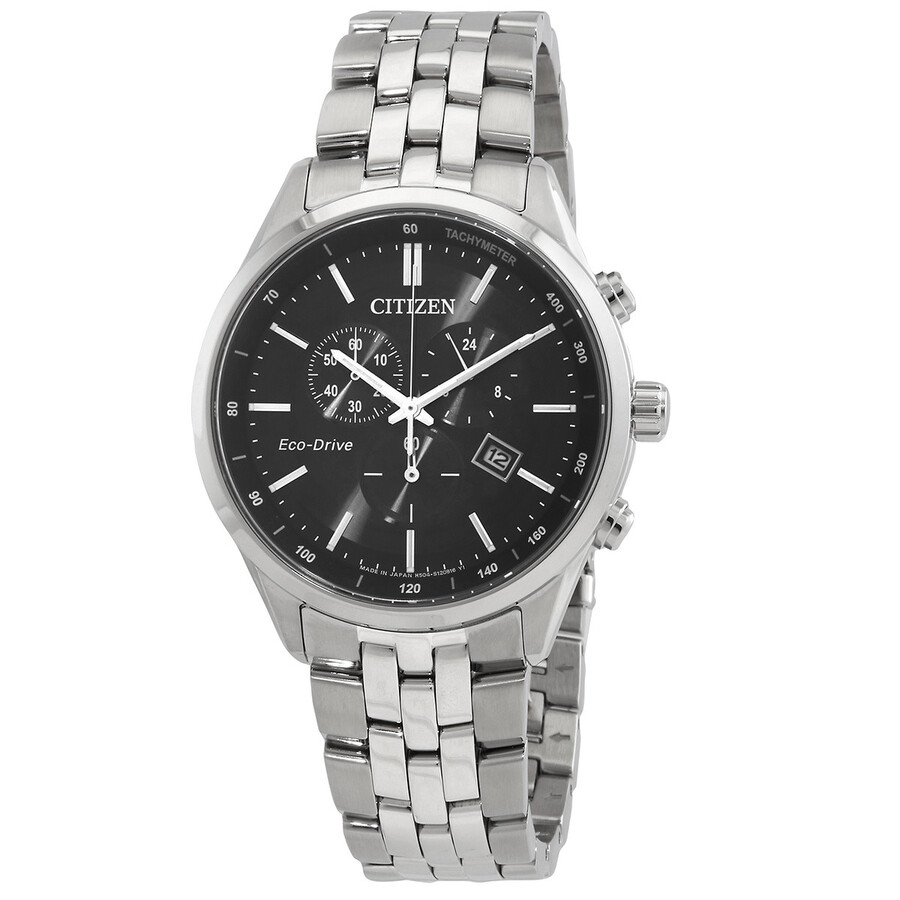 Citizen Eco-Drive Chronograph Black Dial Men's Watch AT2140-55E Eco ...