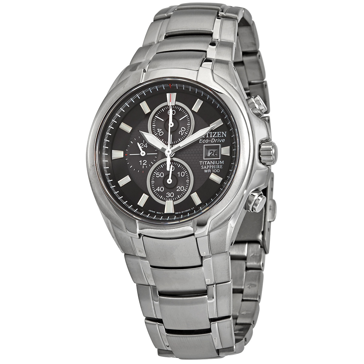 Citizen Eco-Drive Chronograph Grey Dial Stainless Steel Men's Watch ...