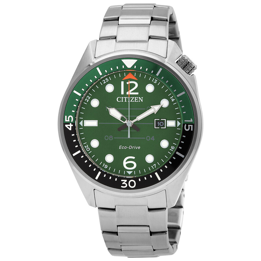 Citizen Eco-Drive Green Dial Men's Watch AW1715-86X 4974374334053 ...