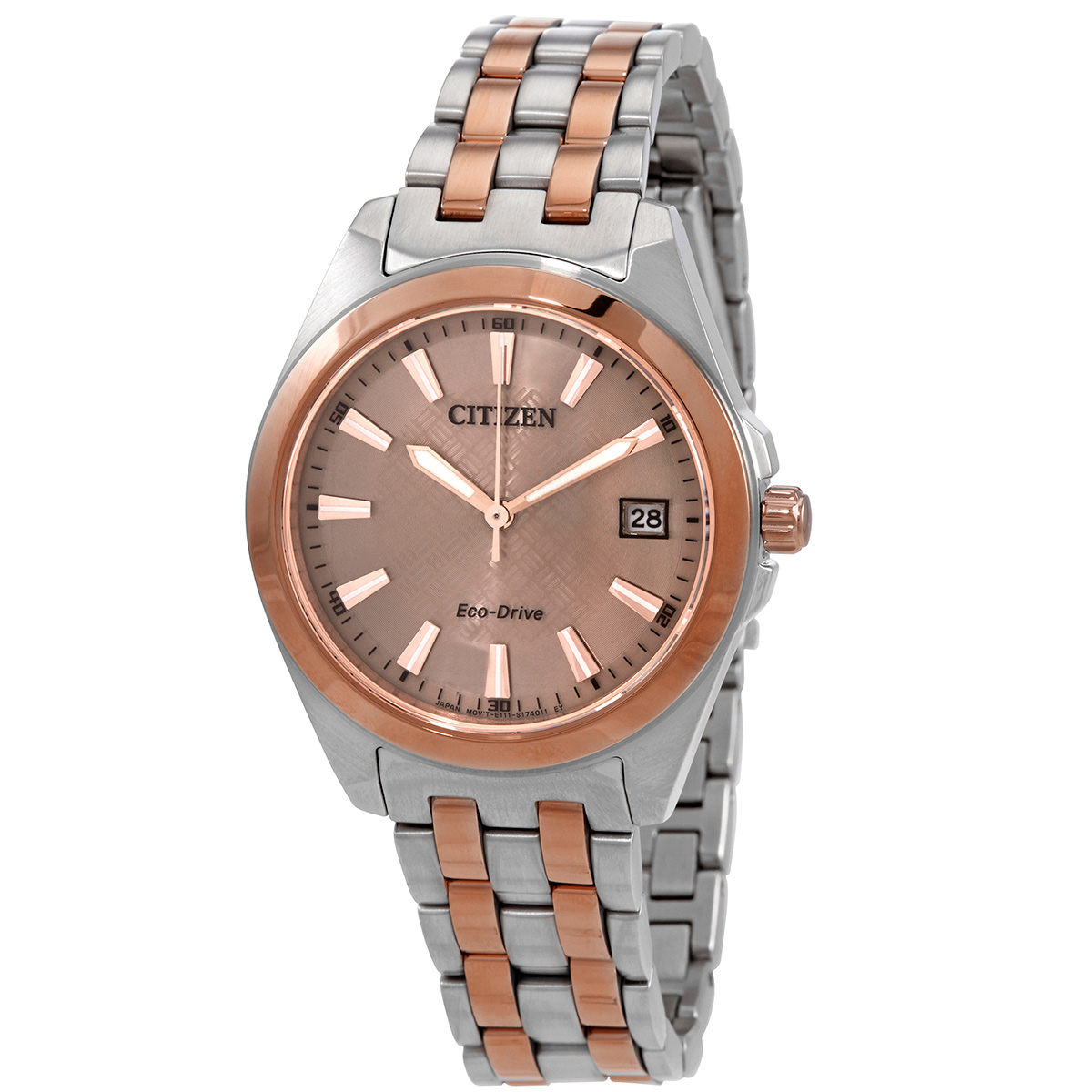 Citizen Peyten Eco-Drive Rose Dial Two-tone Ladies Watch EO1226-59X ...