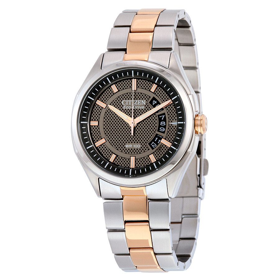 Citizen HTM Eco-Drive Black and Brown Dial Men's Watch AW1146-55H ...