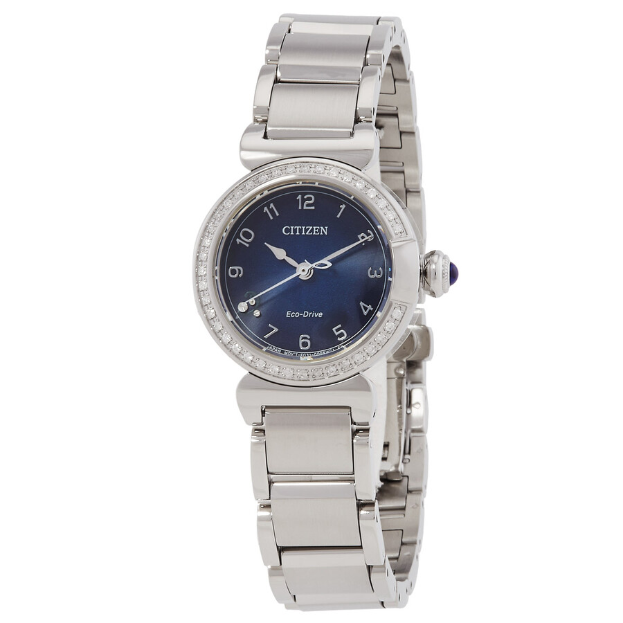 Citizen L May Bells Crystal Eco-Drive Blue Dial Ladies Watch EM1120-87L ...