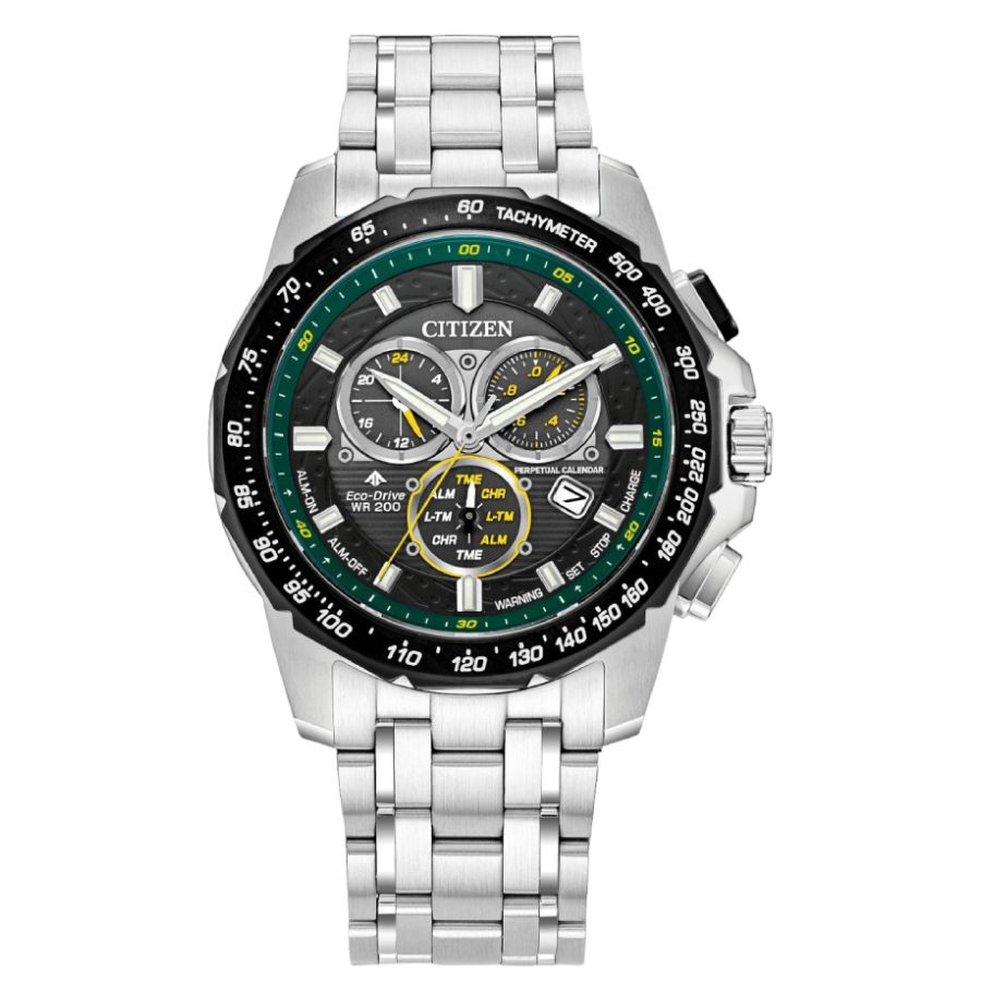 Citizen Promaster Mix Perpetual Alarm Chronograph Black Dial Men's ...