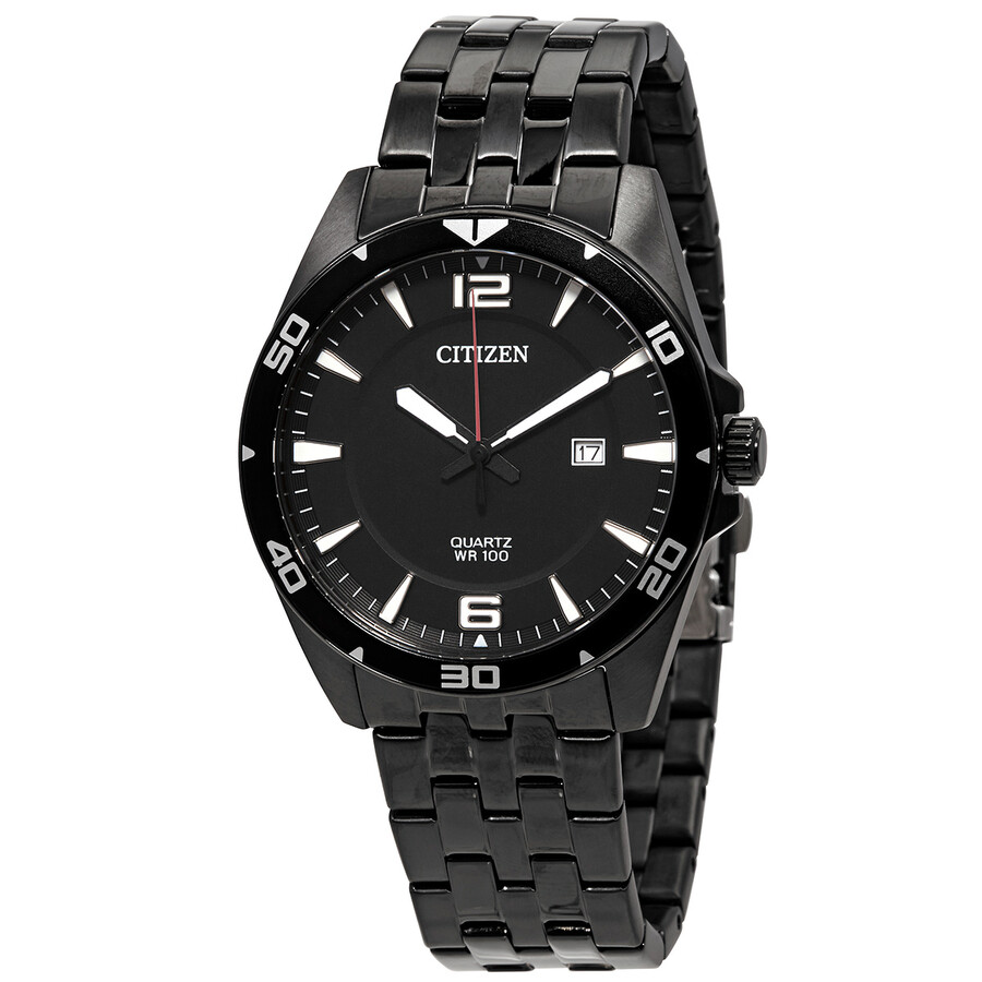 Citizen Quartz Black Dial Black-plated Men's Watch BI5055-51E ...