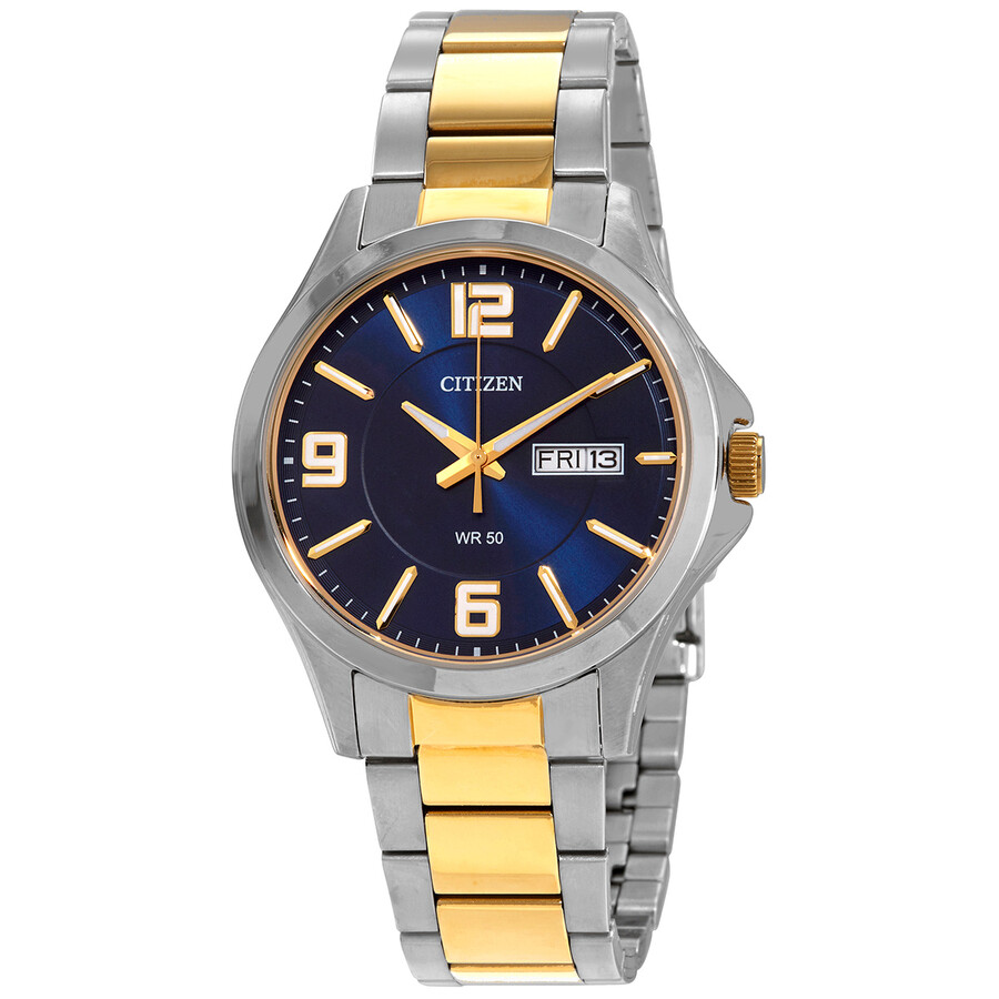 Citizen Quartz Blue Dial Two-tone Men's Watch BF2004-57L 4974374247964 ...