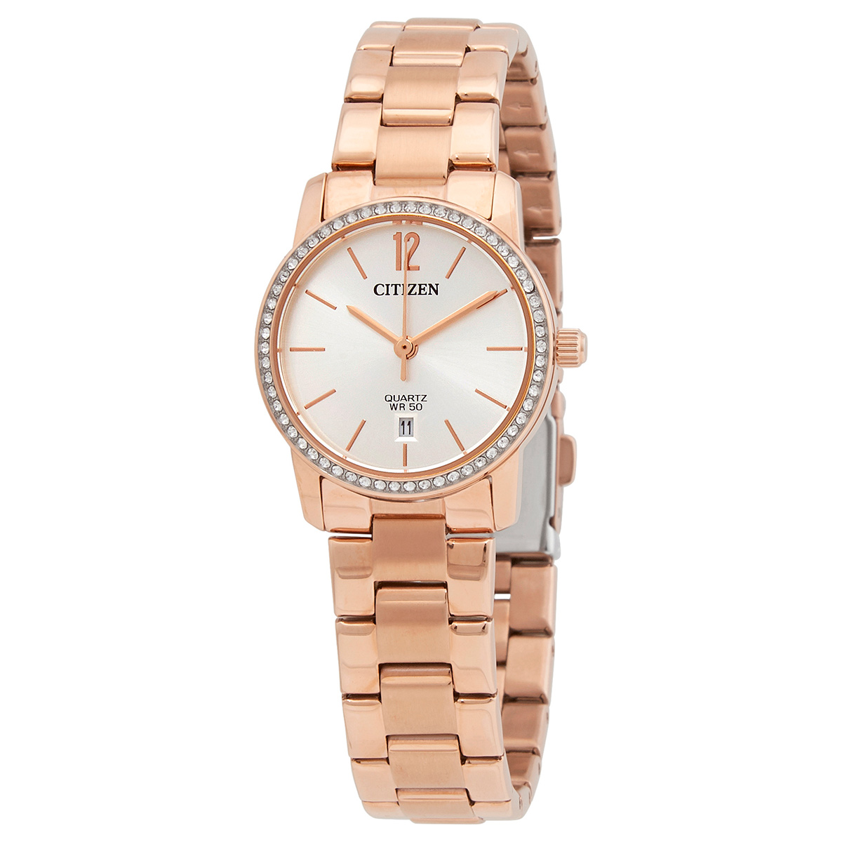 Citizen Quartz Crystal Rose Gold-tone Ladies Watch EU6039-86A ...