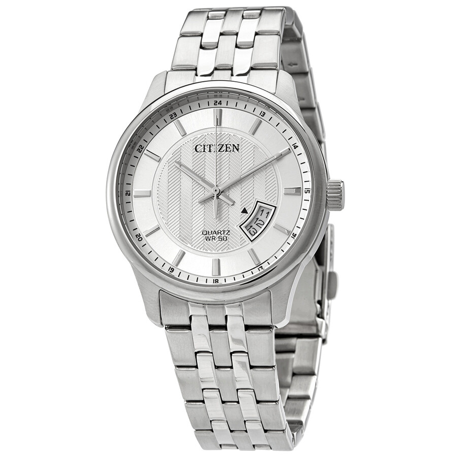 Citizen Quartz Silver Dial Stainless Steel Men's Watch BI1050-81A ...
