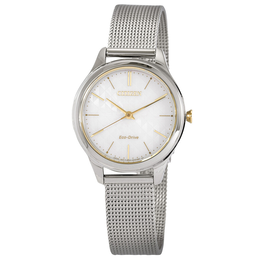Citizen White Dial Eco-Drive White Dial Ladies Watch EM0504-81A ...