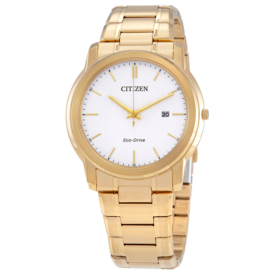 Citizen White Dial Gold-tone Men's Watch AW1212-87A 4974374283665 ...