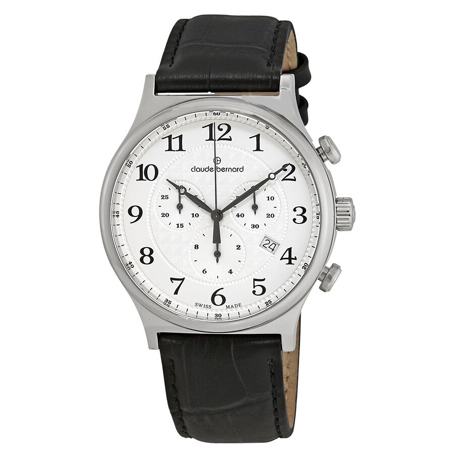 Claude Bernard Classic Chronograph Silver Dial Men's Watch 10217 3 AB ...