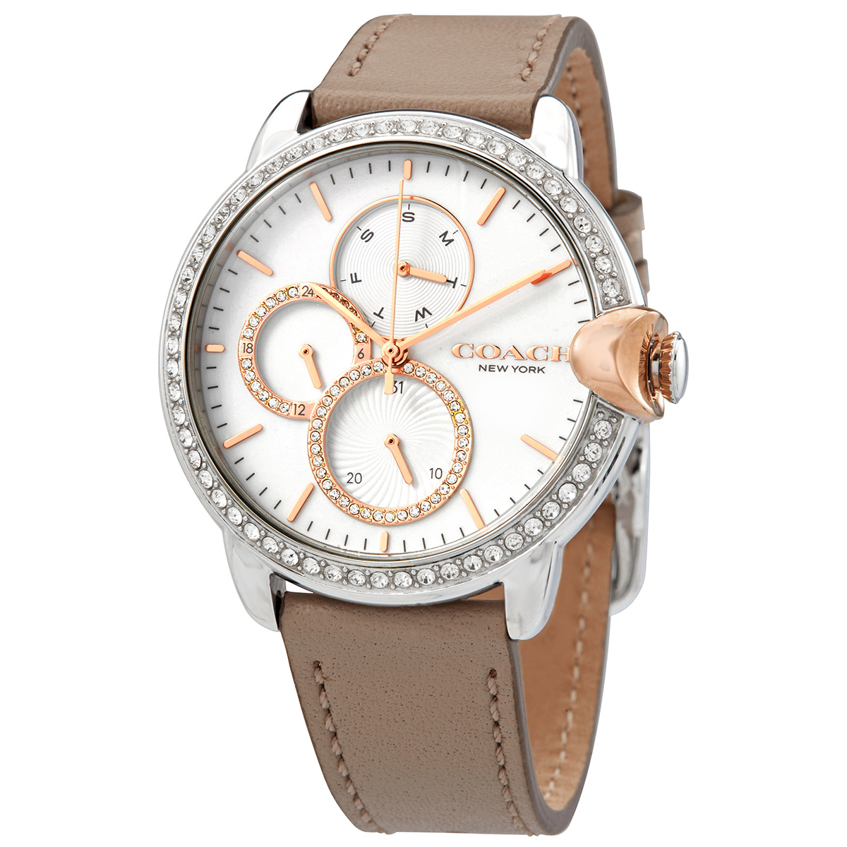 Coach Arden Quartz Crystal White Dial Ladies Watch 14503733 - Watches ...