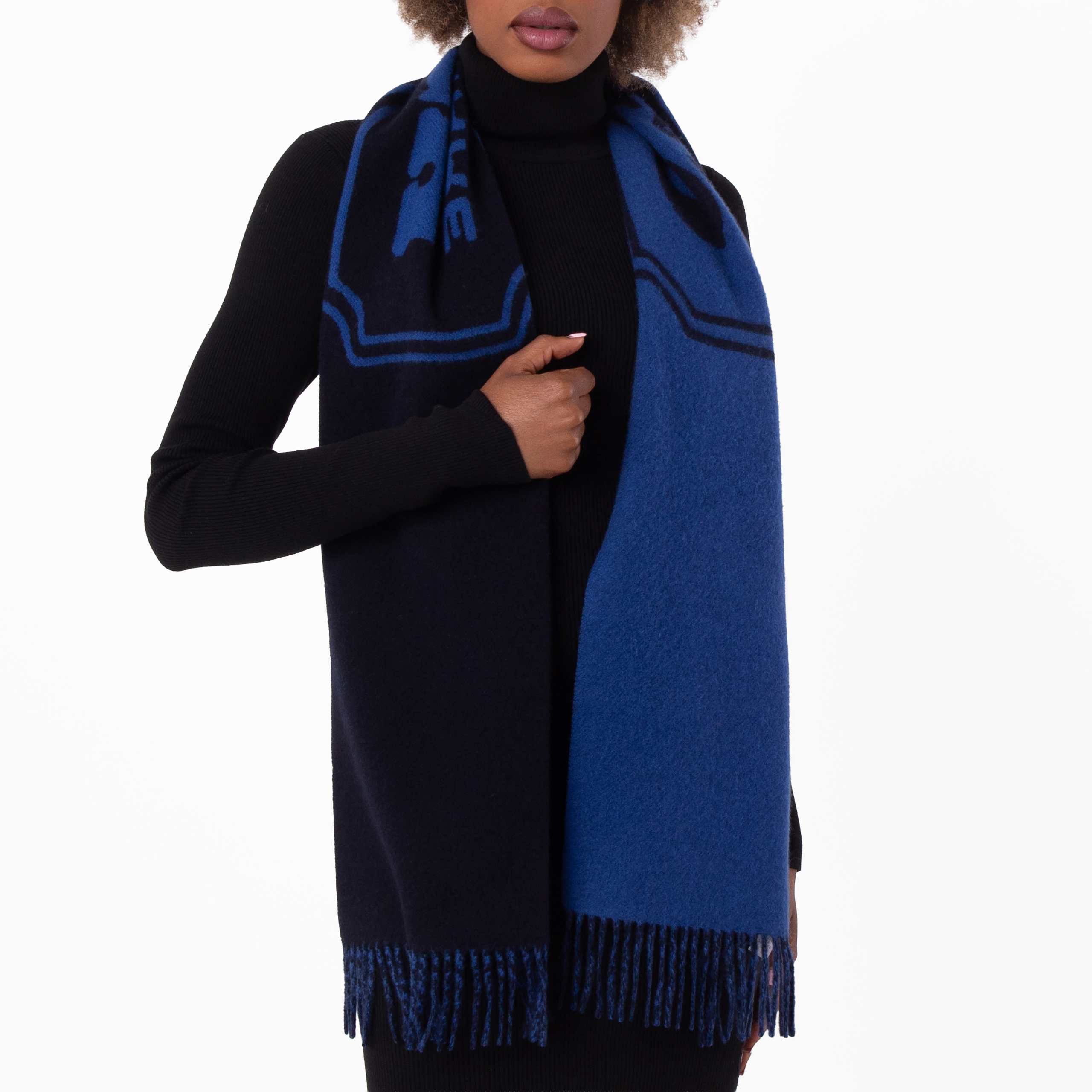 Coach Badge Cashmere Fringed Scarf 4848 TX2 ONE 195031603570 - Jomashop