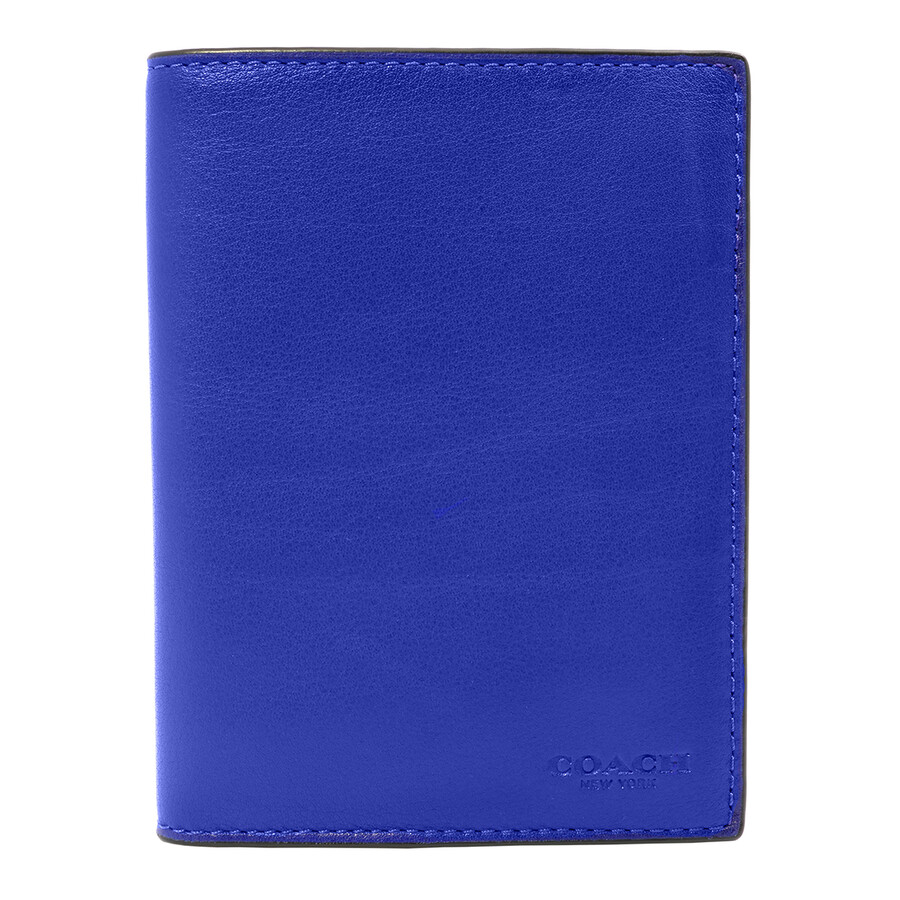 Coach Blue Calf Leather Passport Case 38080 193971484808 - Jomashop