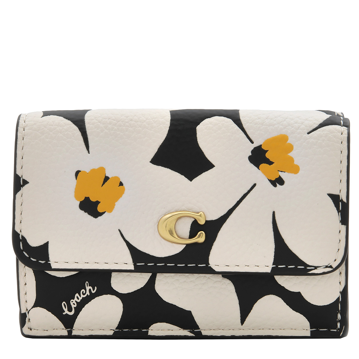 Coach Floral Printed Mini Trifold Wallet CS124 B4CAH 196395318032 ...