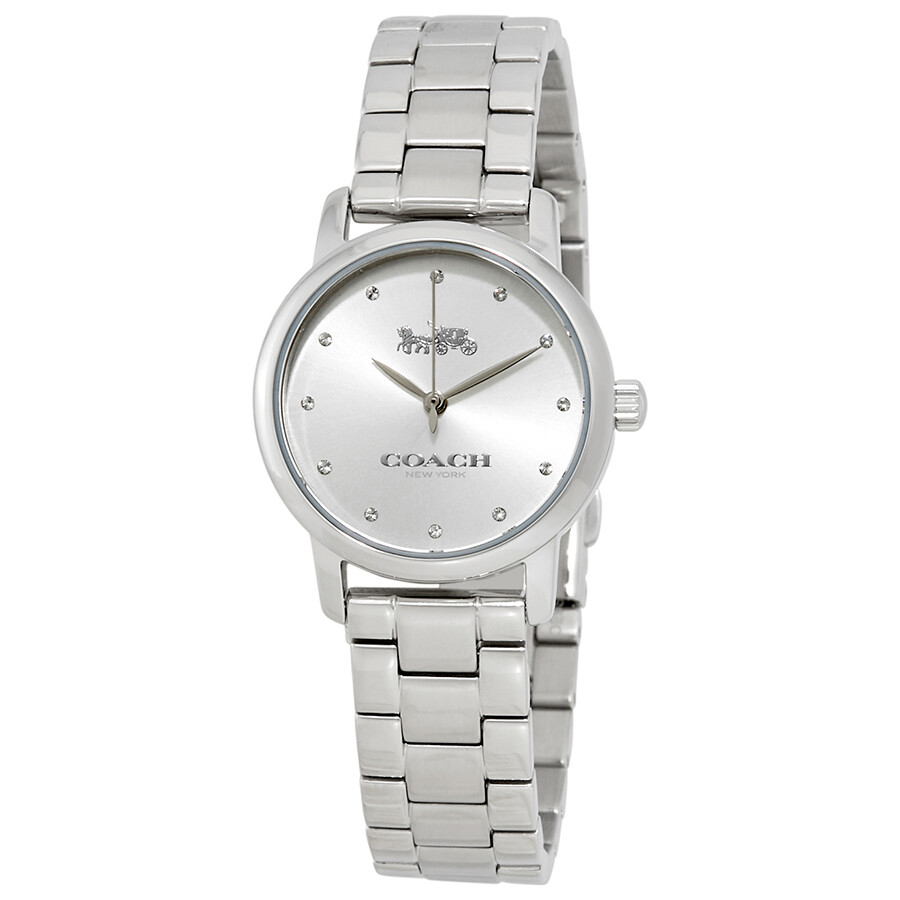 Coach Grand Crystal Silver Dial Stainless Steel Ladies Watch 14503001 ...