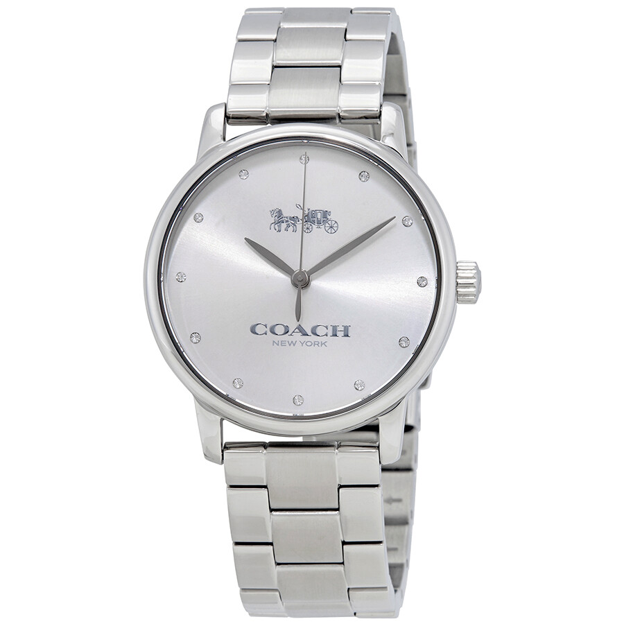 Coach Grand Silver Dial Stainless Steel Ladies Watch 14502926 ...